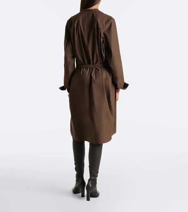 LEMAIRE Vareuse Belted Cotton And Silk Midi Dress