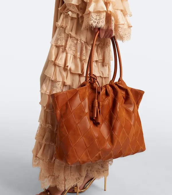 Zimmermann Cloud 91 Leather And Suede Shopper