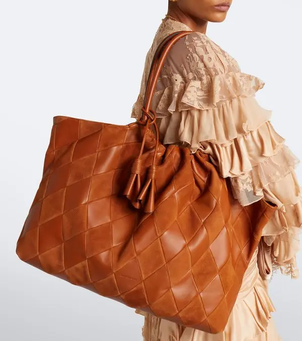 Zimmermann Cloud 91 Leather And Suede Shopper