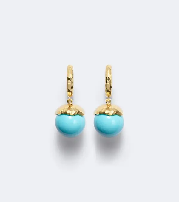 OCTAVIA ELIZABETH Orb 18kt Earrings With Turquoise - Blue