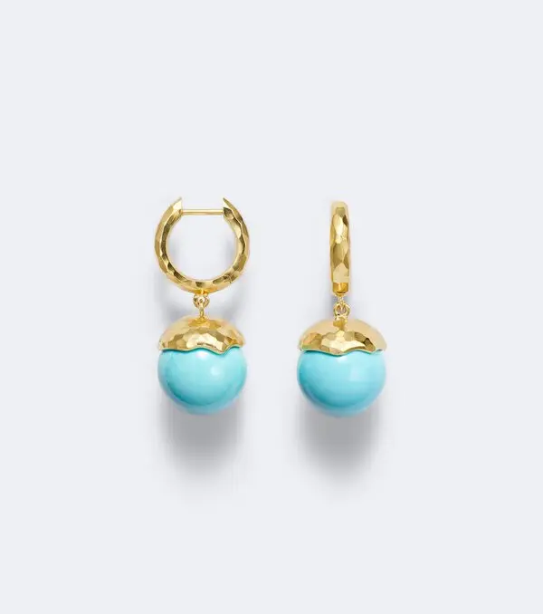 OCTAVIA ELIZABETH Orb 18kt Earrings With Turquoise