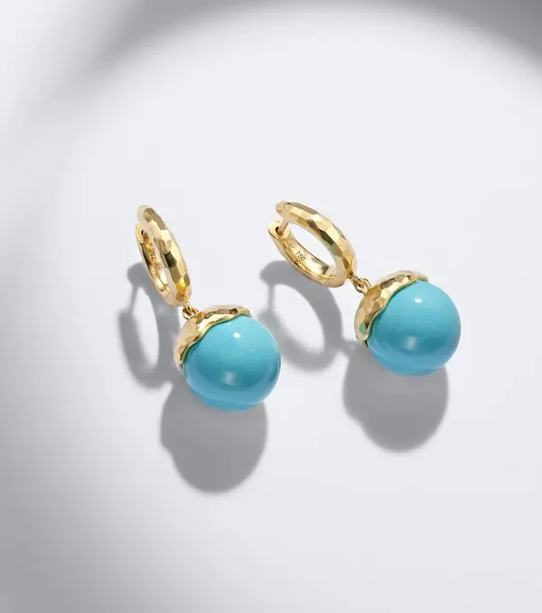 OCTAVIA ELIZABETH Orb 18kt Earrings With Turquoise