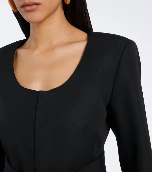 Jacquemus Miami Belted Virgin Wool Jacket - Black