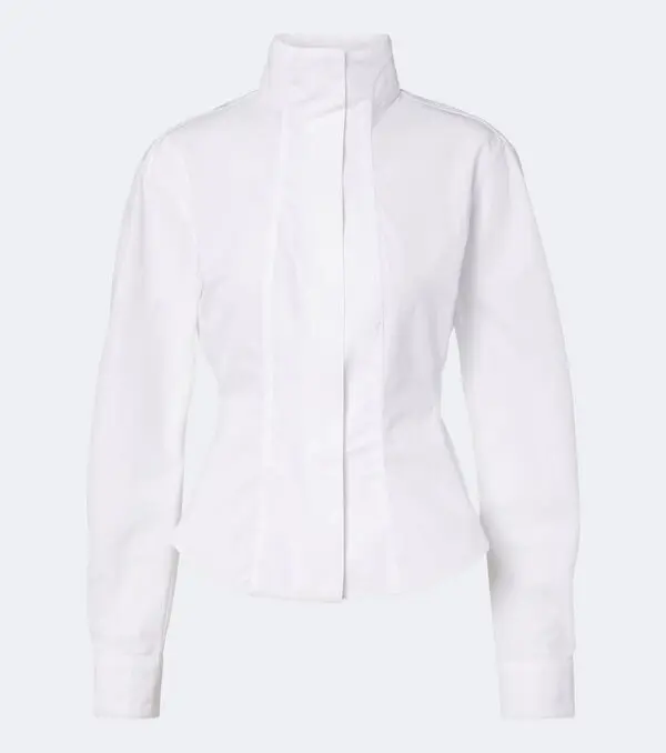 Jacquemus Tulipe Open-back Cotton Poplin Shirt