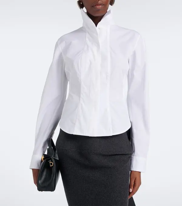 Jacquemus Tulipe Open-back Cotton Poplin Shirt