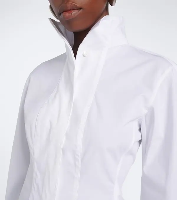 Jacquemus Tulipe Open-back Cotton Poplin Shirt