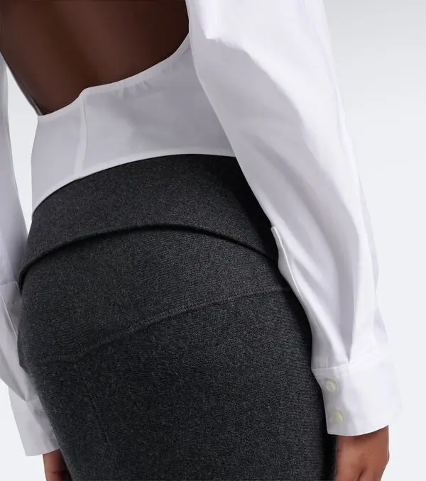 Jacquemus Tulipe Open-back Cotton Poplin Shirt