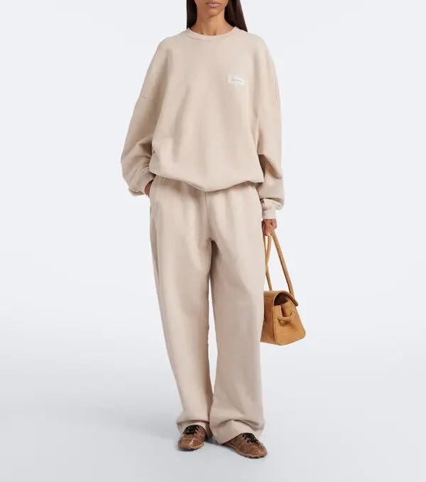 Jacquemus Corso Cotton Fleece Sweatpants - Beige