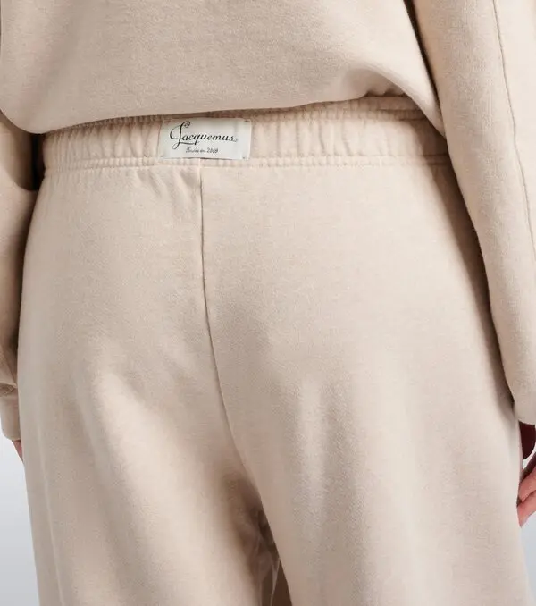Jacquemus Corso Cotton Fleece Sweatpants - Beige