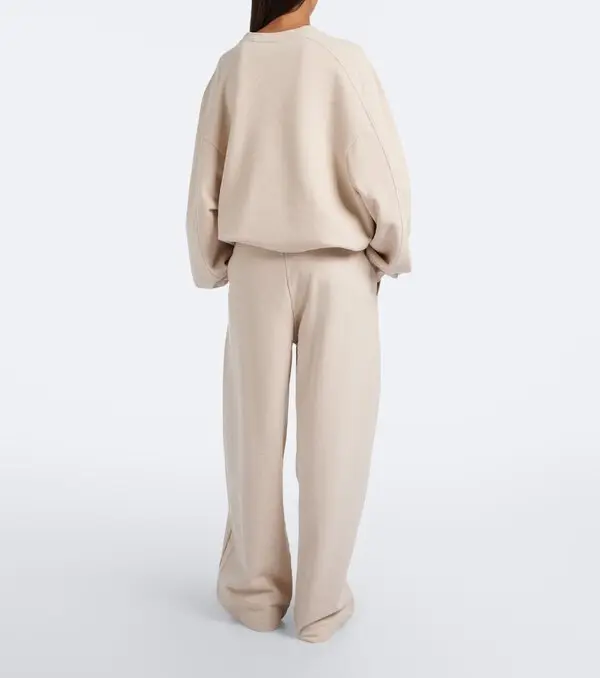 Jacquemus Corso Cotton Fleece Sweatpants - Beige