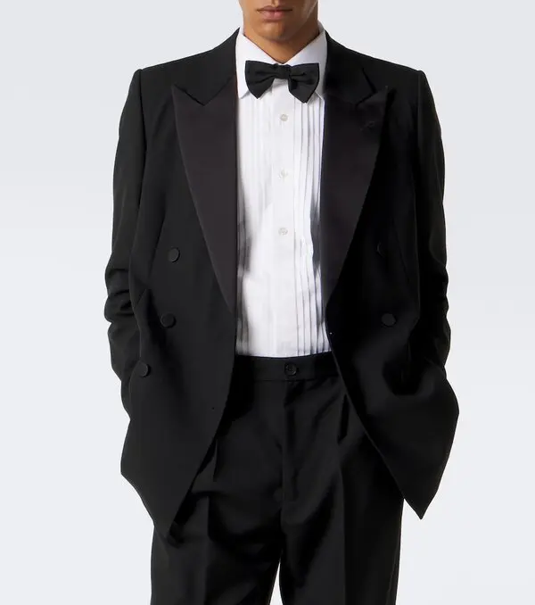 Dries Van Noten Double-breasted Wool And Silk-blend Blazer
