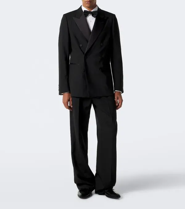 Dries Van Noten Double-breasted Wool And Silk-blend Blazer