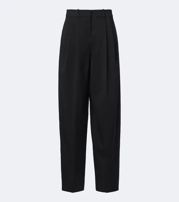 Givenchy Wool Grain De Poudre Barrel-leg Pants