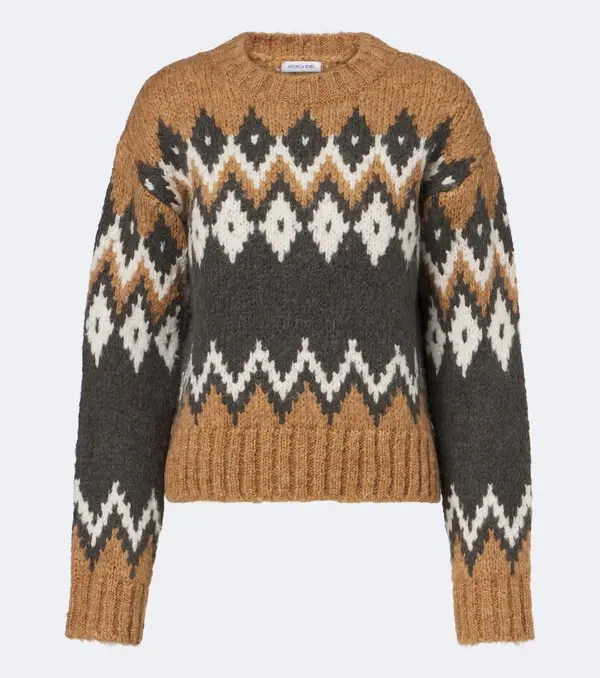 Veronica Beard Jessalyn Fair Isle Alpaca And Wool-blend Sweater - Multicoloured