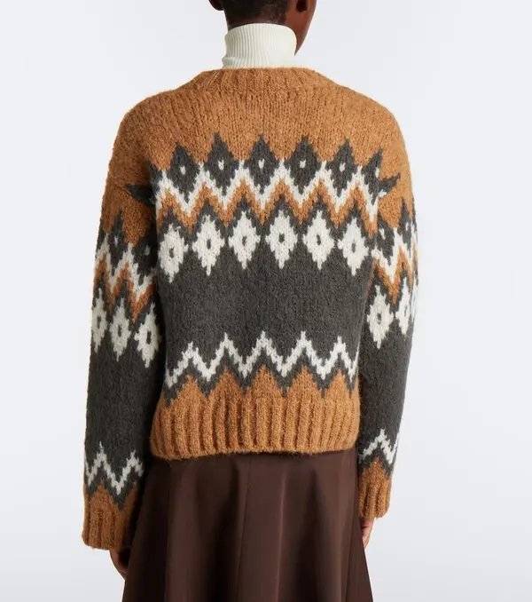 Veronica Beard Jessalyn Fair Isle Alpaca And Wool-blend Sweater