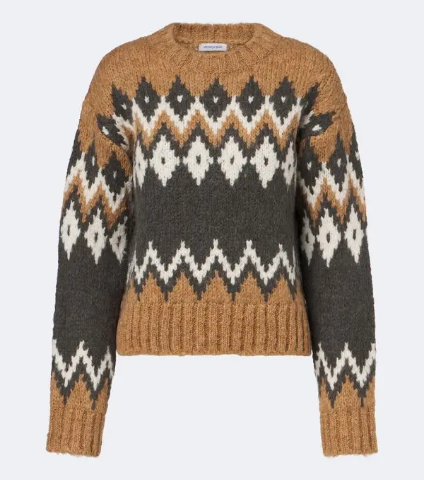 Veronica Beard Jessalyn Fair Isle Alpaca And Wool-blend Sweater - Multicoloured
