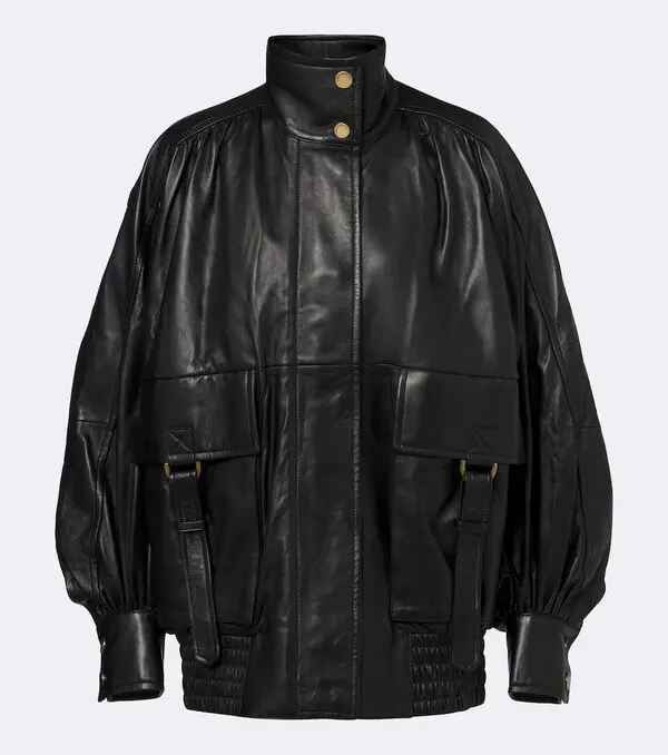 Zimmermann Valiant Leather Bomber Jacket