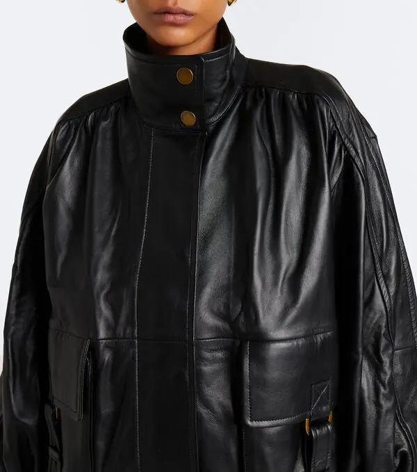 Zimmermann Valiant Leather Bomber Jacket