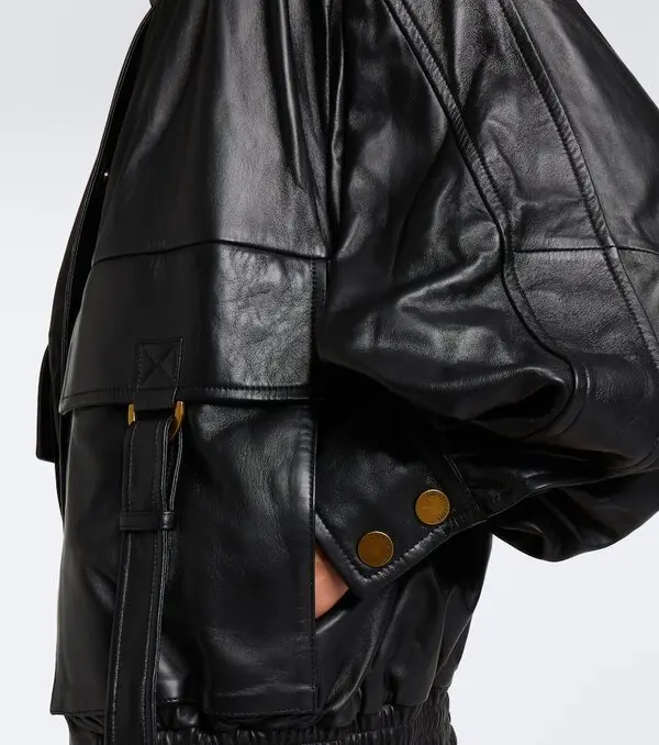 Zimmermann Valiant Leather Bomber Jacket