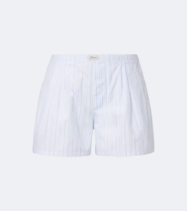 Jacquemus Amelo Striped Cotton Poplin Shorts