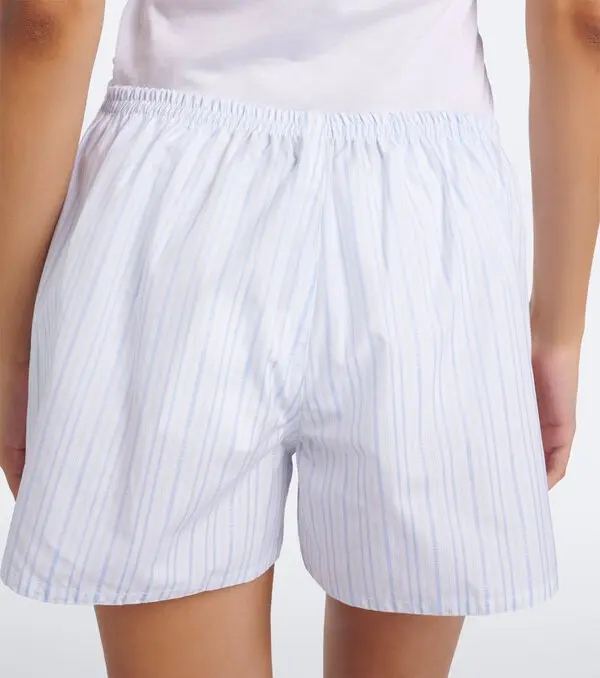 Jacquemus Amelo Striped Cotton Poplin Shorts