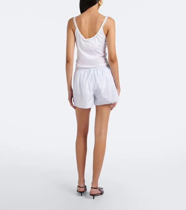Jacquemus Amelo Striped Cotton Poplin Shorts