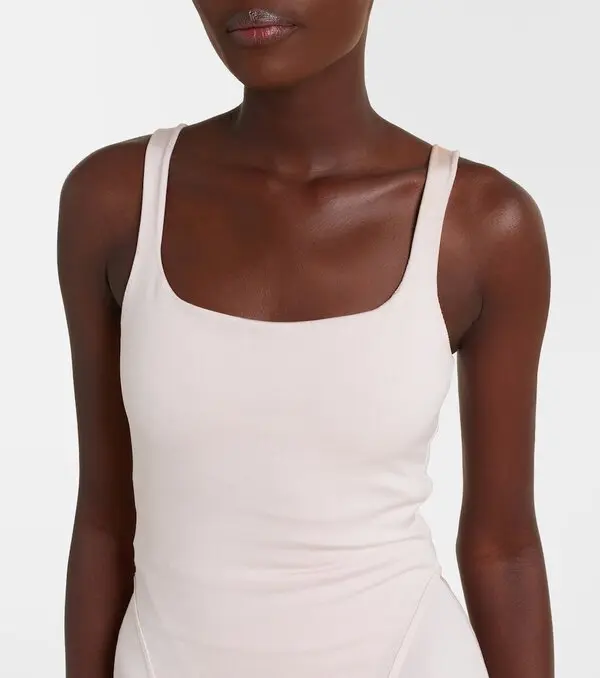 Alaïa Knitted Jersey Midi Dress