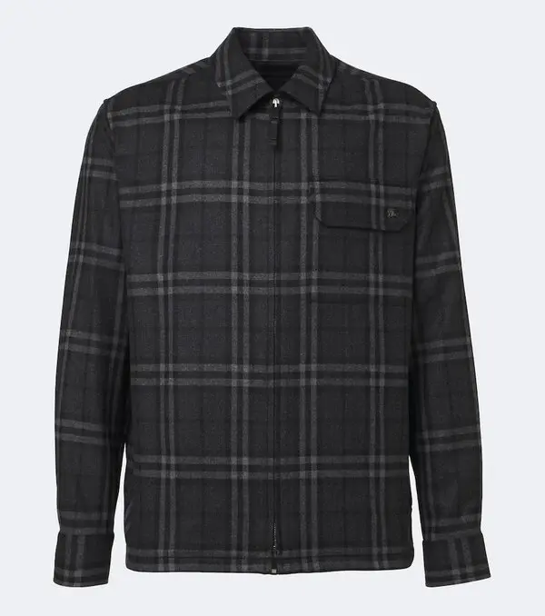Burberry Check Wool And Cashmere Jacket