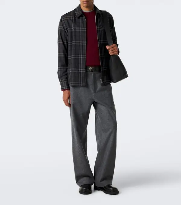 Burberry Check Wool And Cashmere Jacket