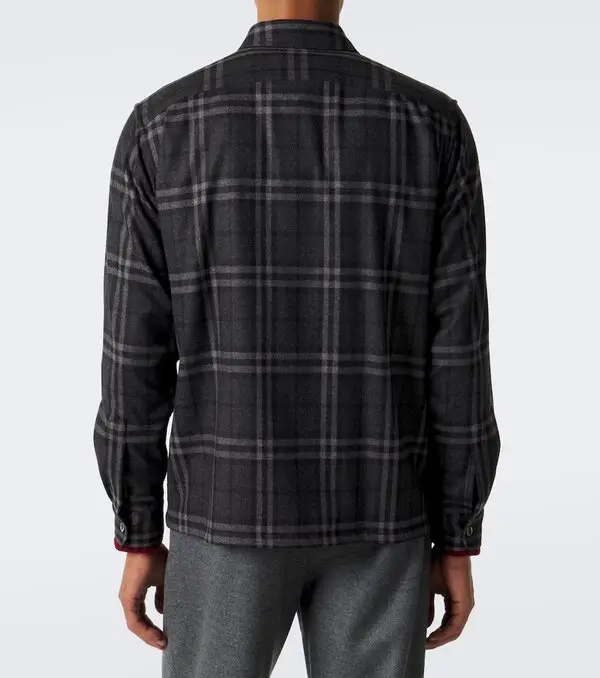 Burberry Check Wool And Cashmere Jacket