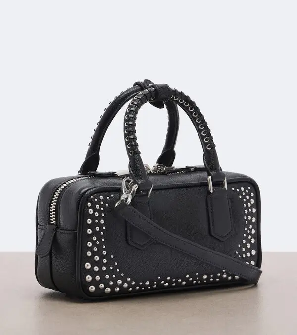 Miu Miu Arcadie Studded Leather Top-handle Bag