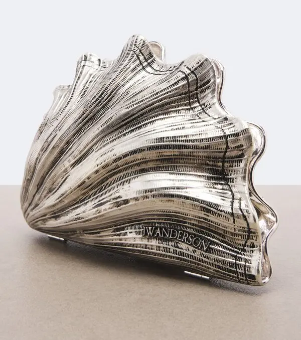 JW Anderson Shell Clutch - Silver