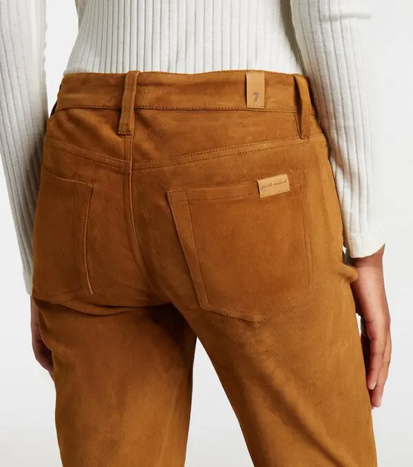 7 For All Mankind Dojo Suede Flared Pants
