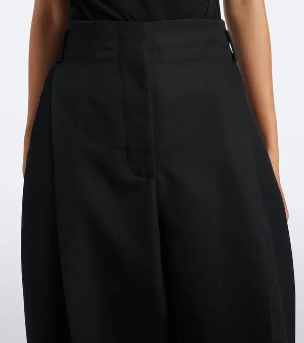 Jacquemus Miami Cropped Virgin Wool Wide-leg Pants