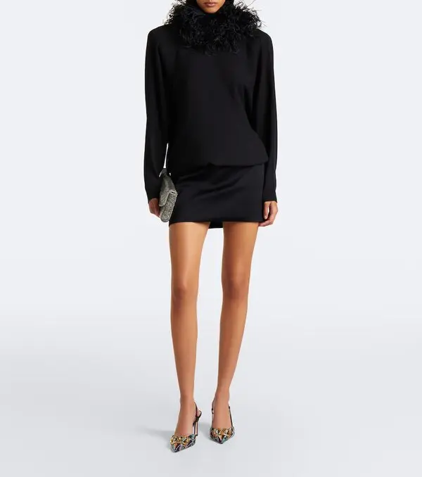 Valentino Garavani Vlogo Sequined Leather Slingback Pumps