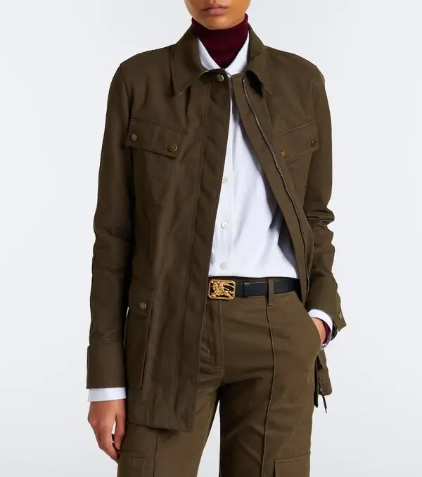 Burberry Belted Cotton-blend Jacket