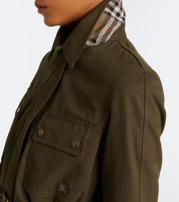 Burberry Belted Cotton-blend Jacket