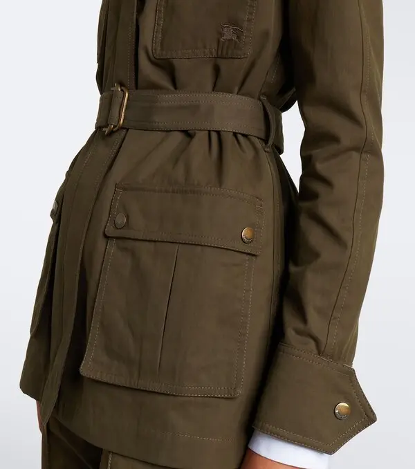 Burberry Belted Cotton-blend Jacket