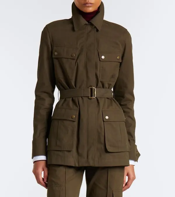 Burberry Belted Cotton-blend Jacket