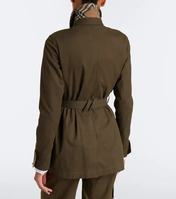 Burberry Belted Cotton-blend Jacket