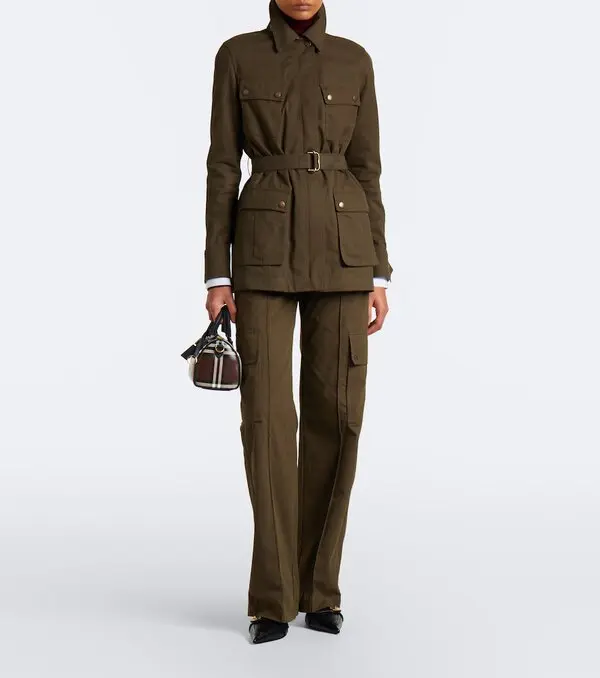 Burberry Belted Cotton-blend Jacket