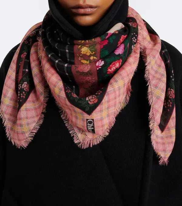 Chloé Folk Cashmere And Wool Scarf