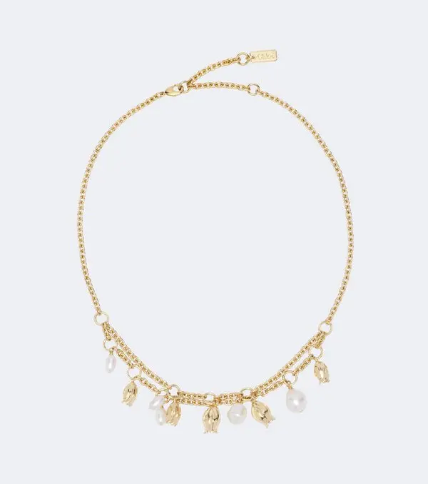 Chloé Tulip Charm Necklace - Gold