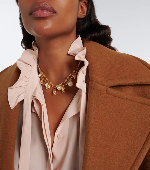 Chloé Tulip Charm Necklace - Gold