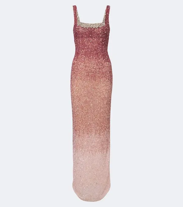 Rachel Gilbert Kaity Embellished Gown - Pink