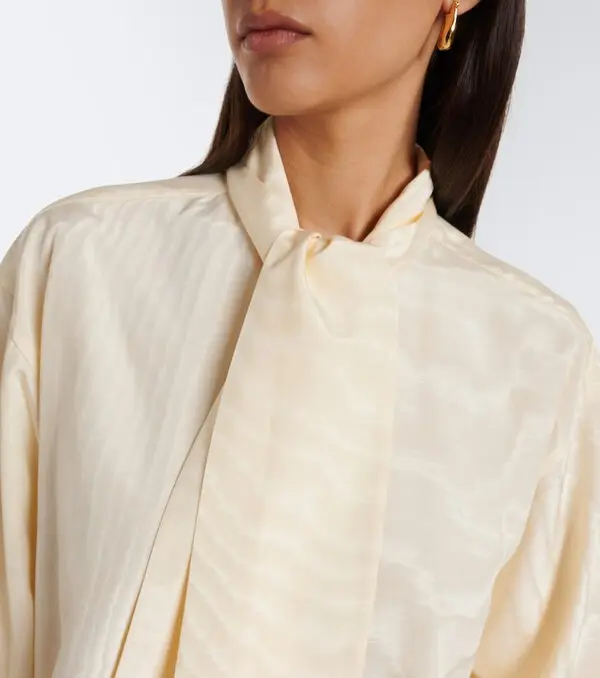 Stella McCartney Tie-neck Moiré Blouse