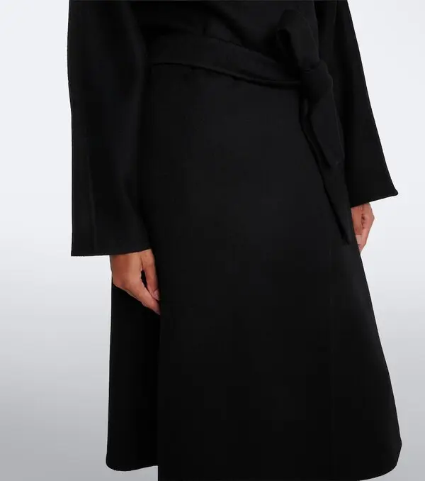 Gucci Gg Belted Wool And Silk Wrap Coat