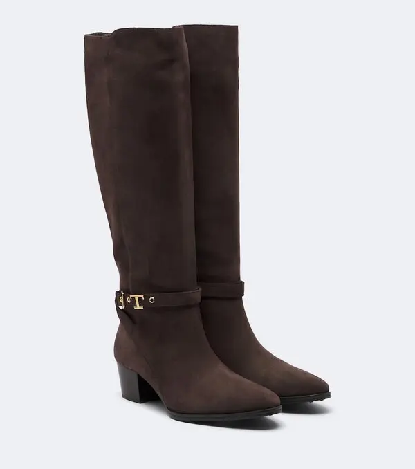 TOD'S T Timeless Suede Knee-high Boots
