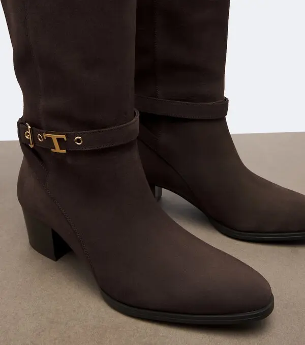 TOD'S T Timeless Suede Knee-high Boots