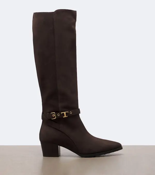 TOD'S T Timeless Suede Knee-high Boots